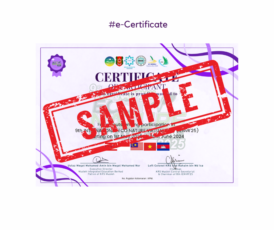 REGISTRATION + E-CERTIFICATE ( 1 e-Cert = 1 person) – ECO NATURE RUN